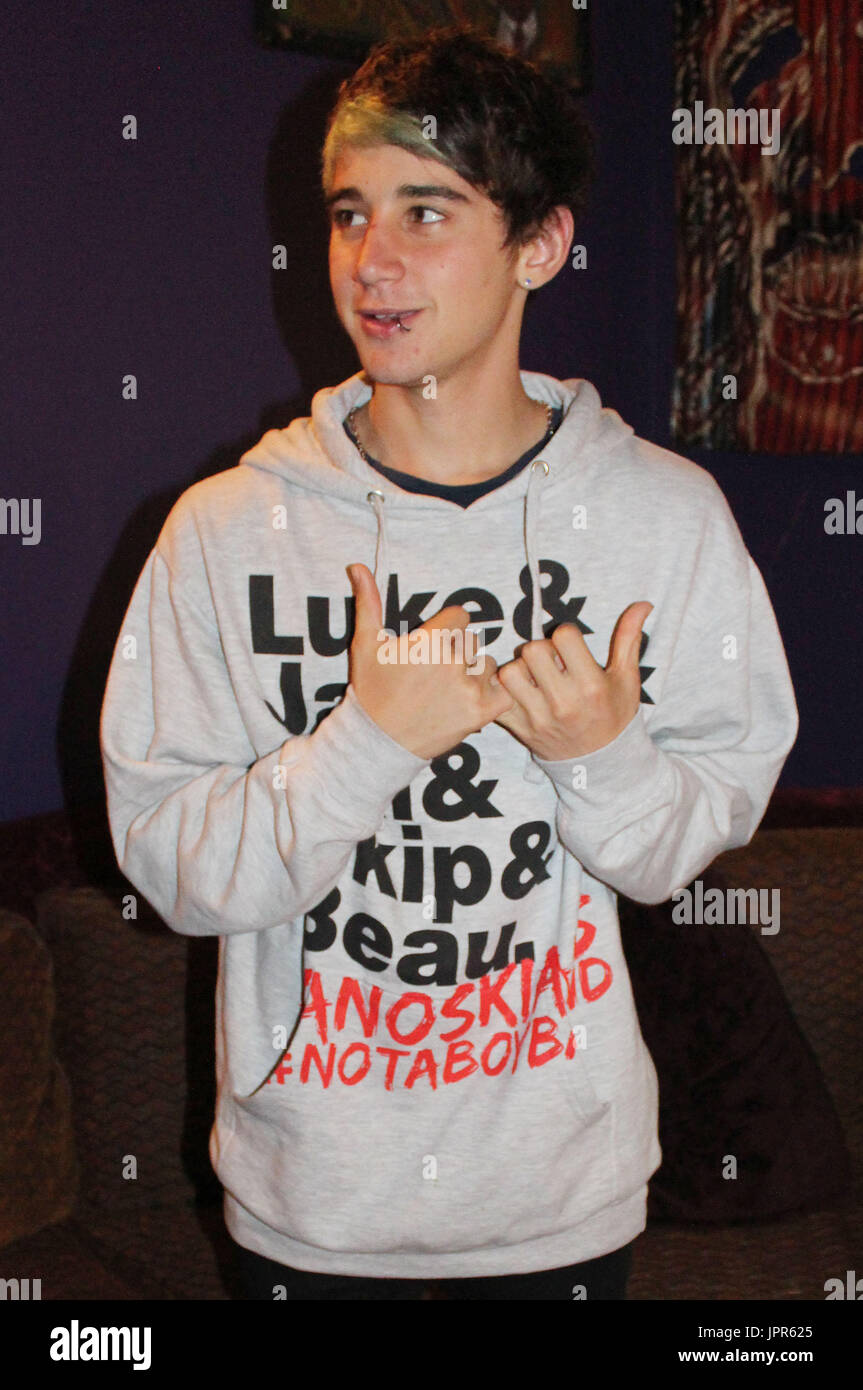 Luke Brooks of The Janoskians backstage at the Janoskians Not A Boyband ...