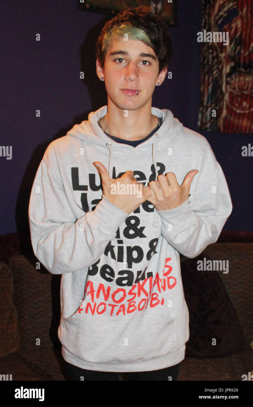 Luke Brooks of The Janoskians backstage at the Janoskians Not A Boyband ...