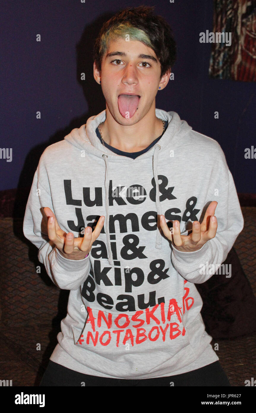 Luke Brooks of The Janoskians backstage at the Janoskians Not A Boyband ...