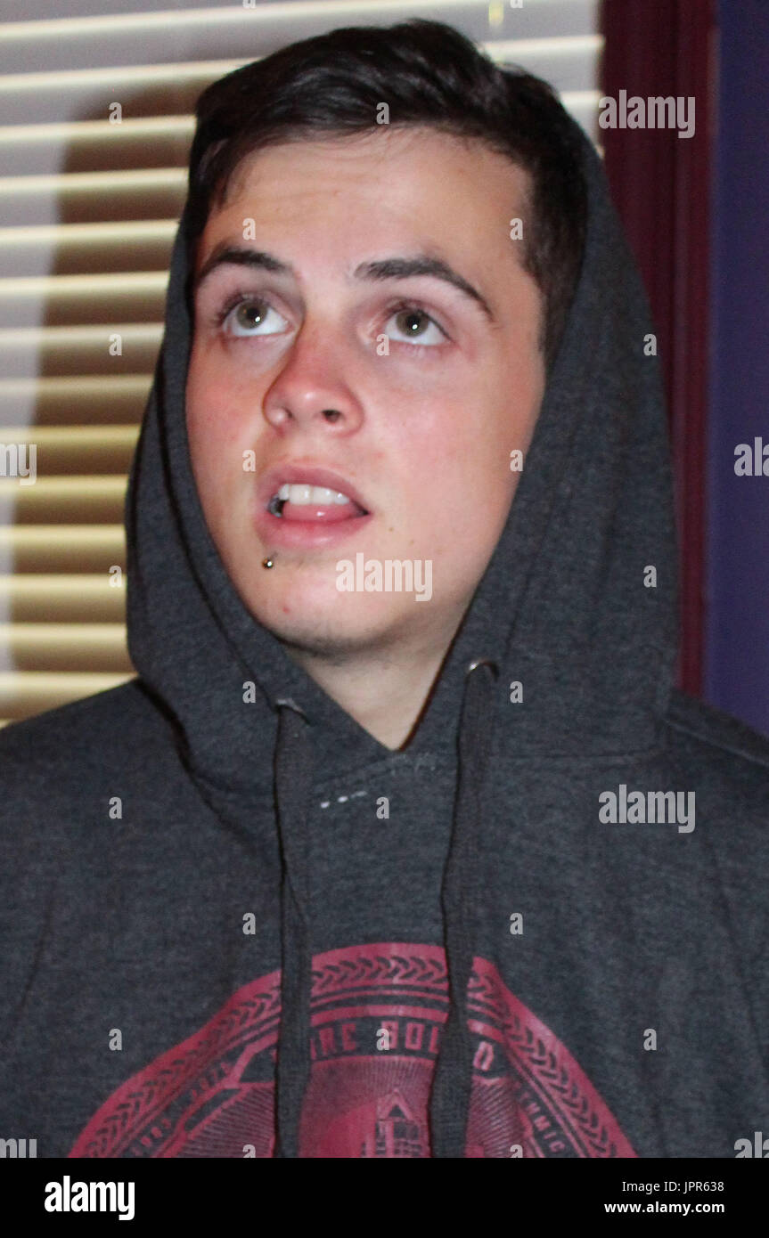 Daniel Sahyounie of The Janoskians backstage at the Janoskians Not A ...