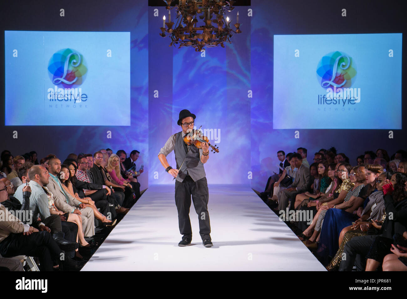 Corey performs on stage at ABS-CBN's LIFESTYLE NETWORK Los Angeles ...