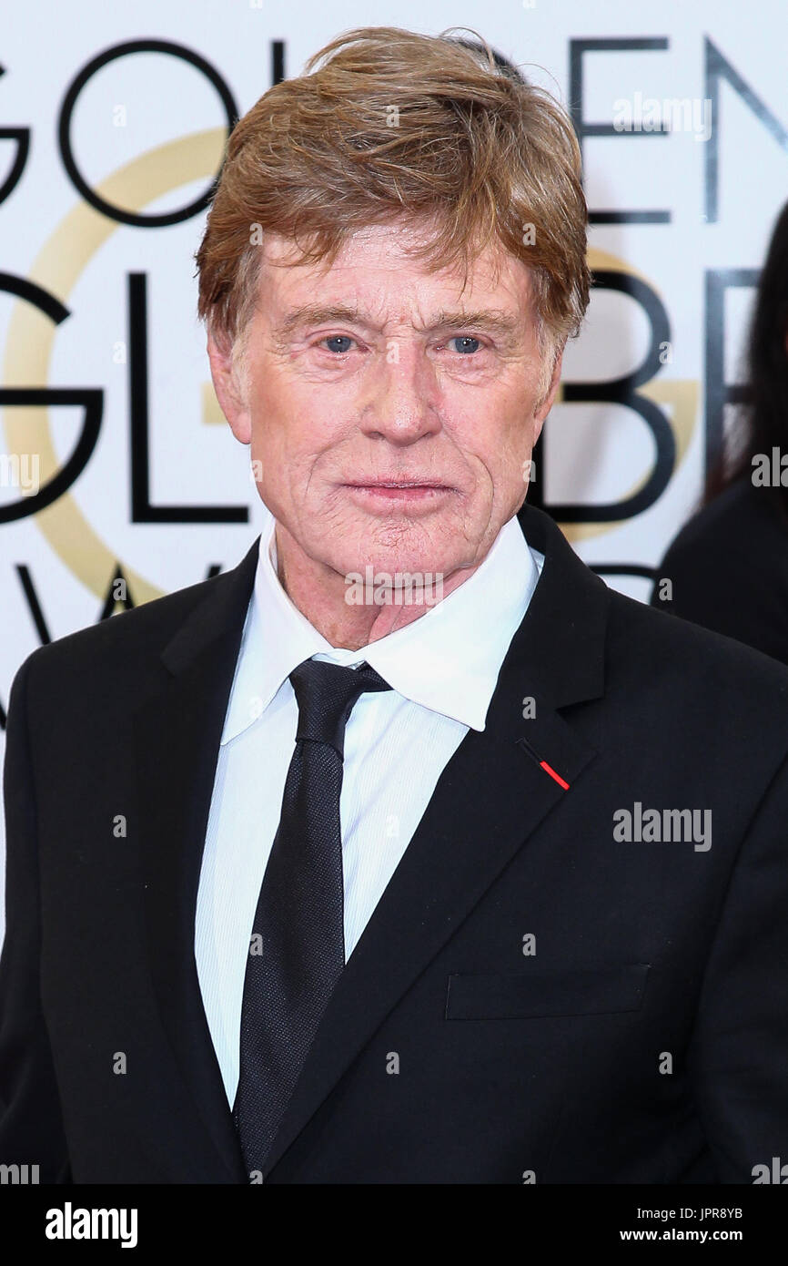 Robert Redford arrives at the 71st Annual Golden Globe Awards held at ...