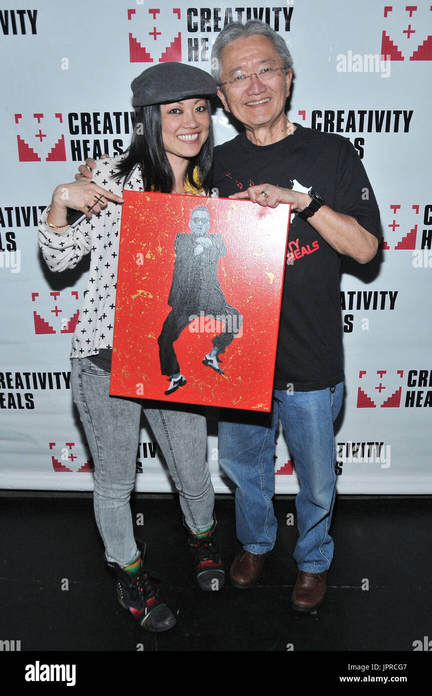 Jenny Kita & Father Ron Kita at the Creativity Heals Launch Event ...