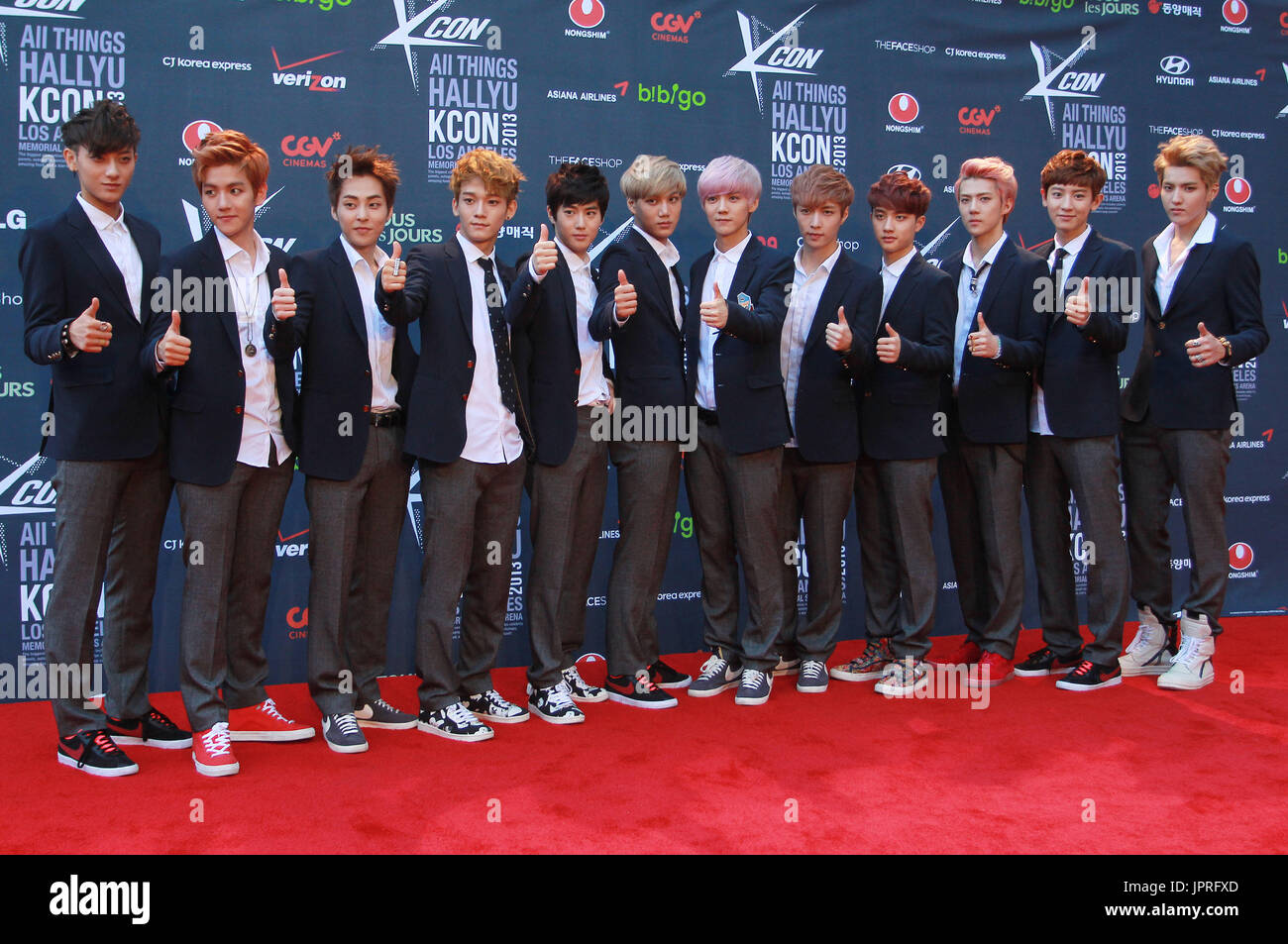 EXO, EXOM and EXOK arrives on the red carpet for the "KCON 2013 M COUNTDOWN Whatâ€™s Up LA ...