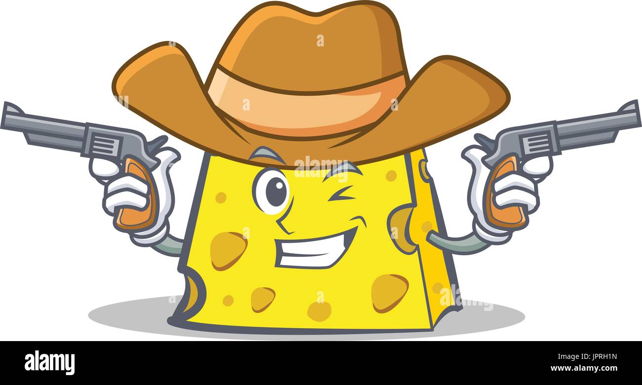 Cowboy cheese character cartoon style Stock Vector Image & Art - Alamy