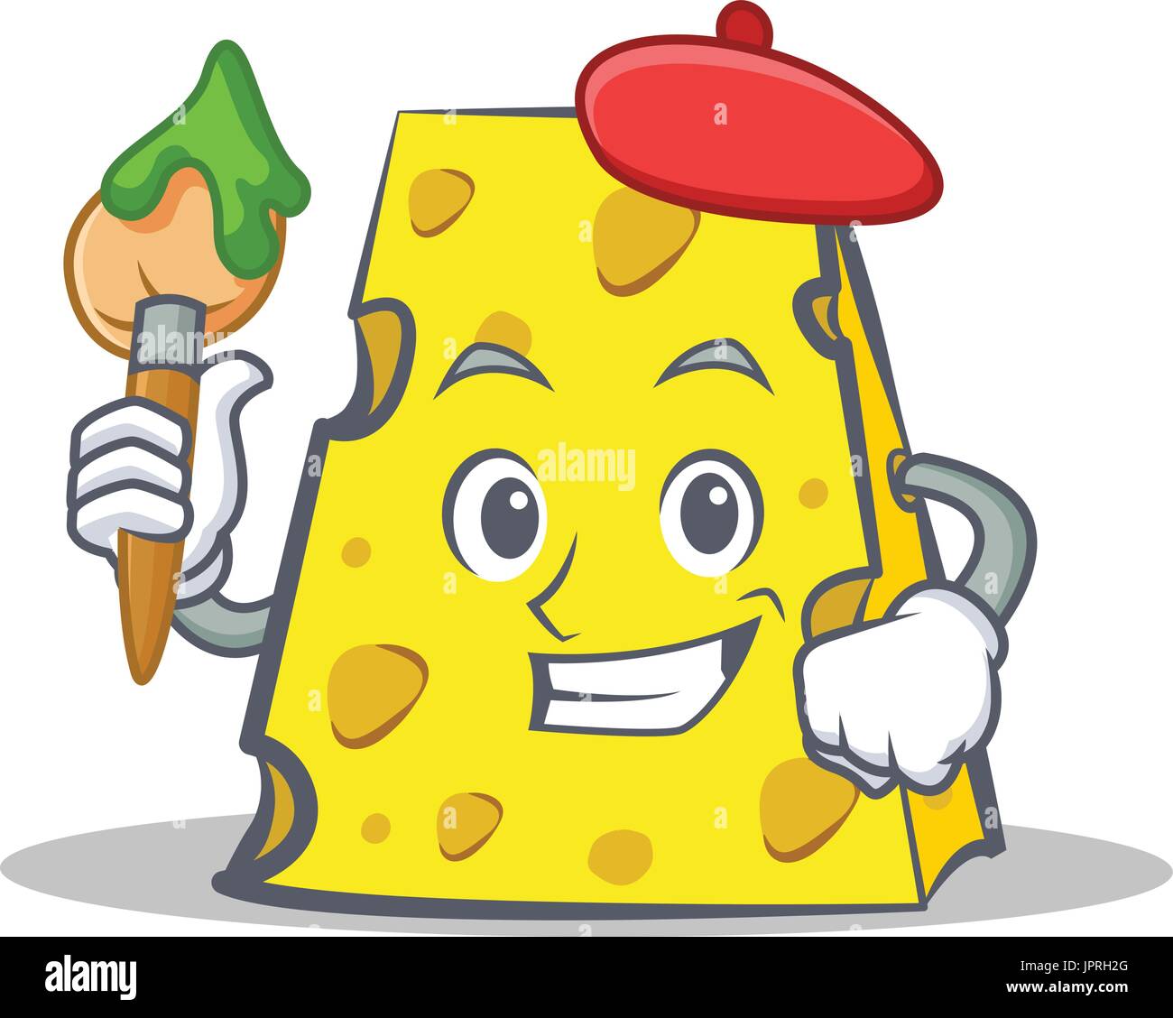 Artist cheese character cartoon style Stock Vector Image & Art - Alamy