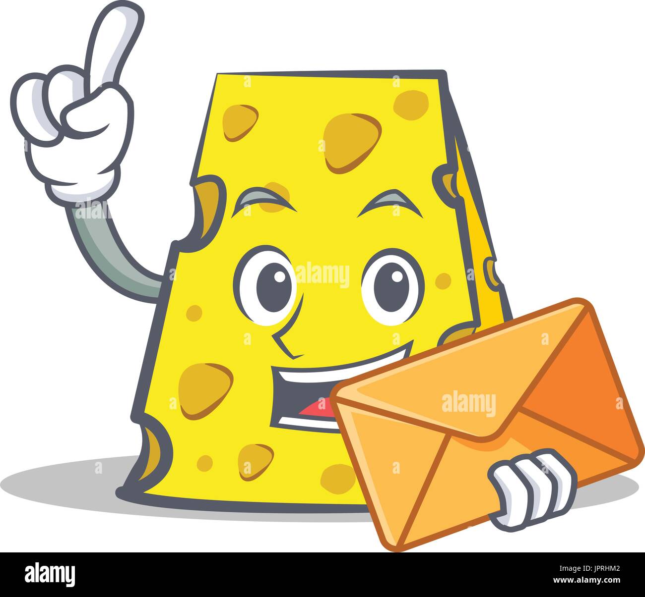 cheese character cartoon style with envelope Stock Vector Image & Art ...