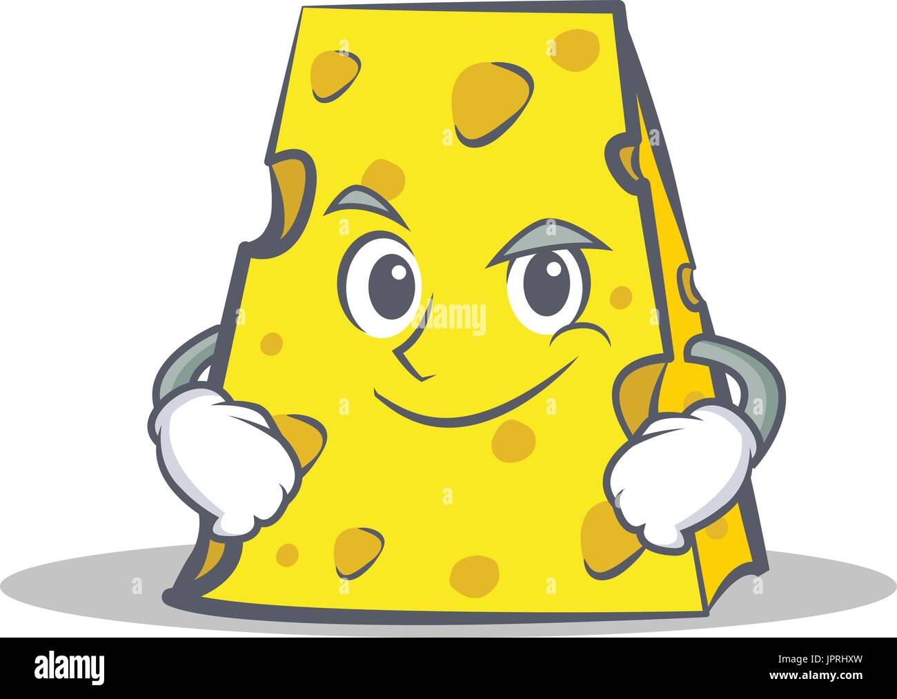 Smirking cheese character cartoon style Stock Vector Image & Art - Alamy