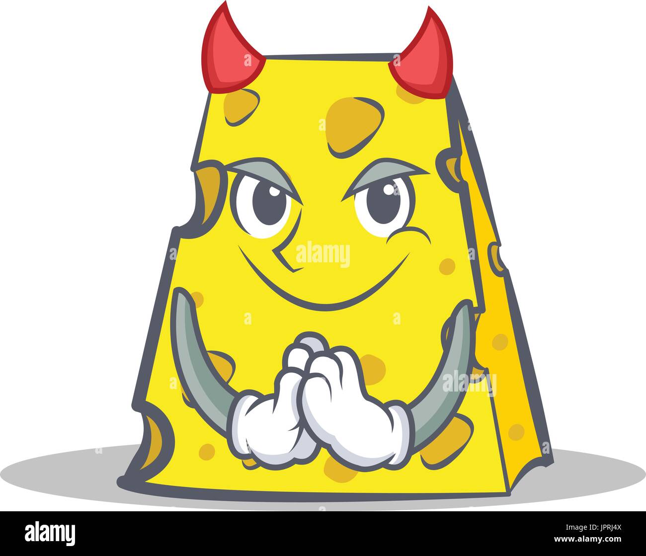 Devil cheese character cartoon style Stock Vector Image & Art - Alamy