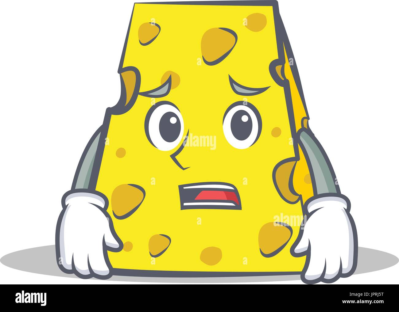 Afraid cheese character cartoon style Stock Vector Image & Art - Alamy