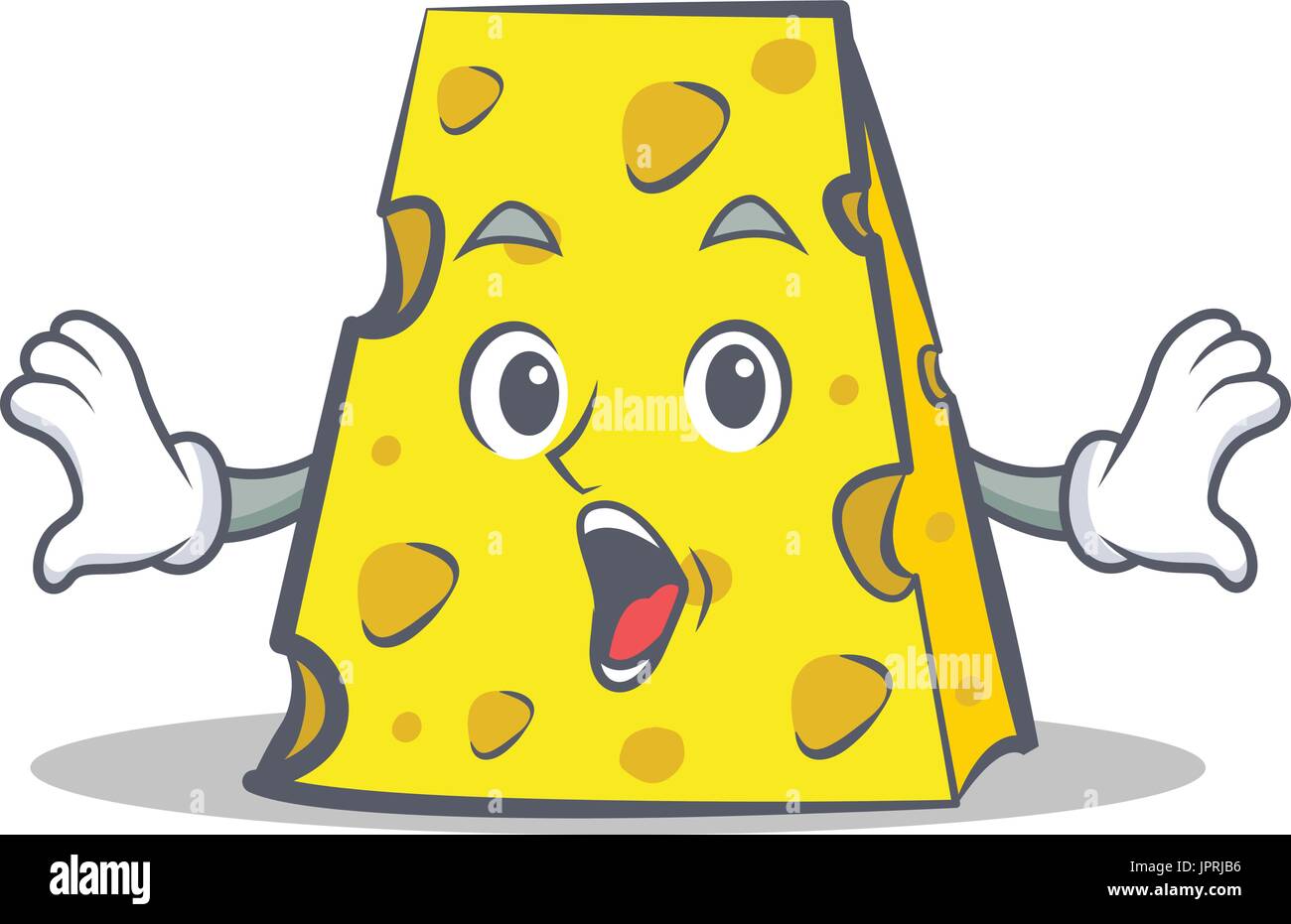 Surprised cheese character cartoon style Stock Vector Image & Art - Alamy