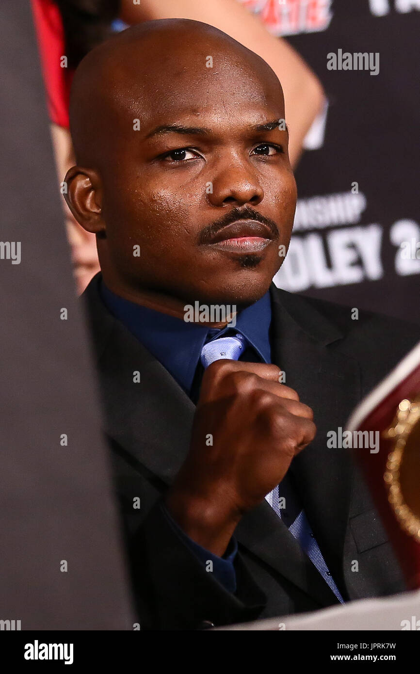 Timothy Bradley attend a press conference ahead of the WBO welterweight ...