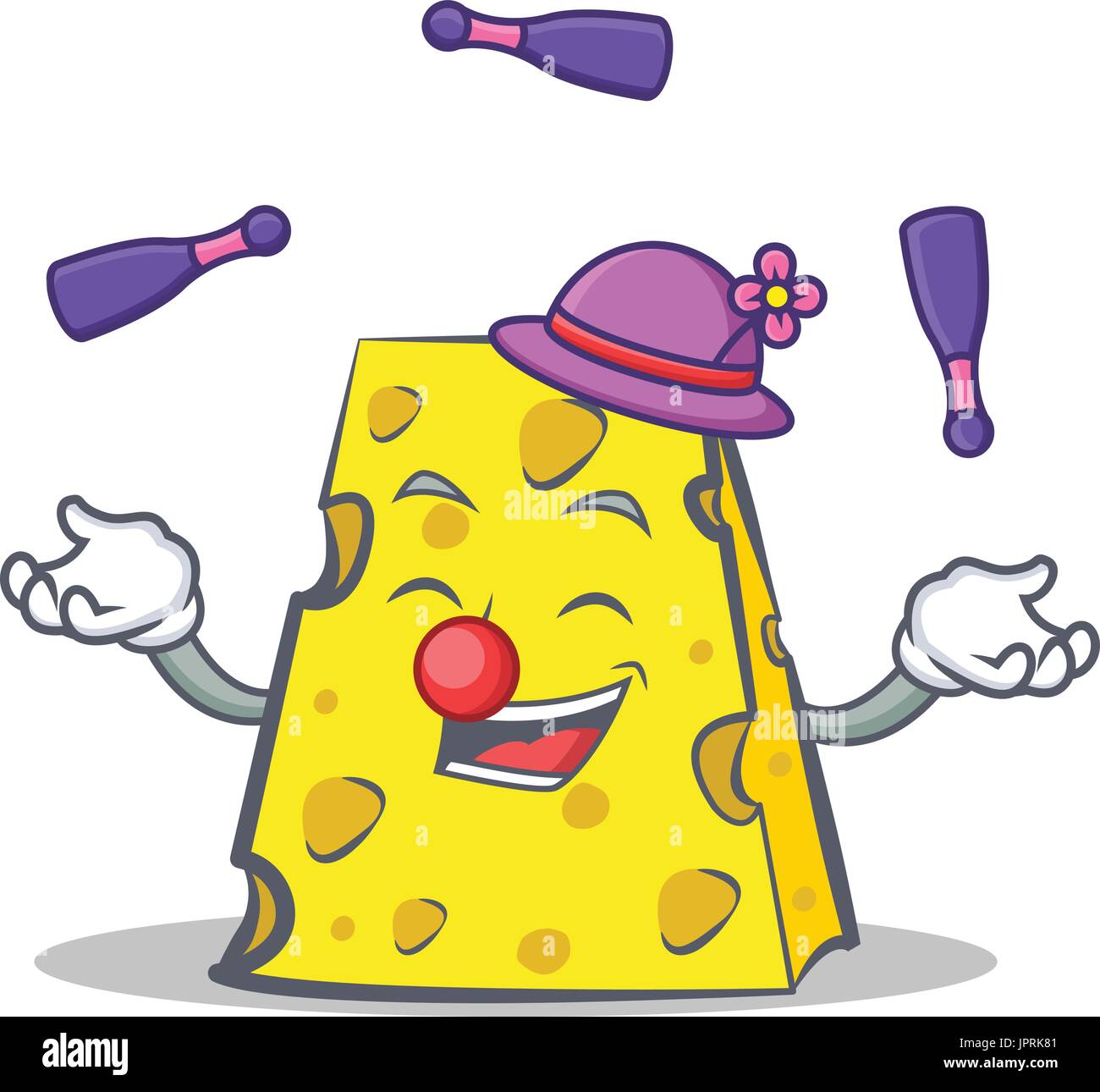 Juggling cheese character cartoon style Stock Vector Image & Art - Alamy
