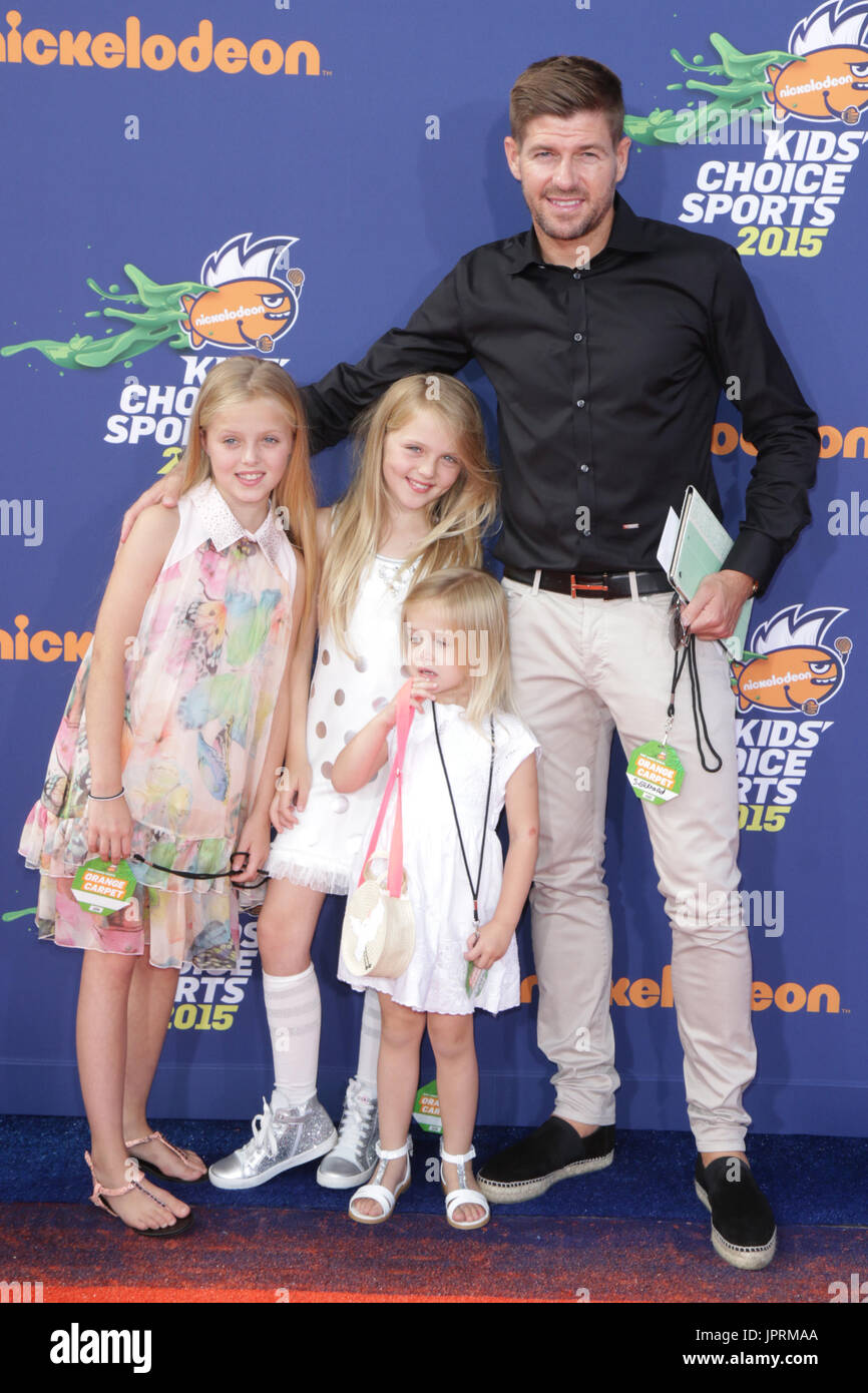 Alex Gerrard and Steven Gerrard at the Nick Kids Choice Sports Awards ...