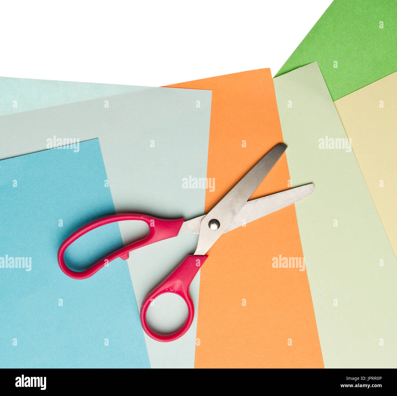 Color paper and scissors Stock Photo - Alamy