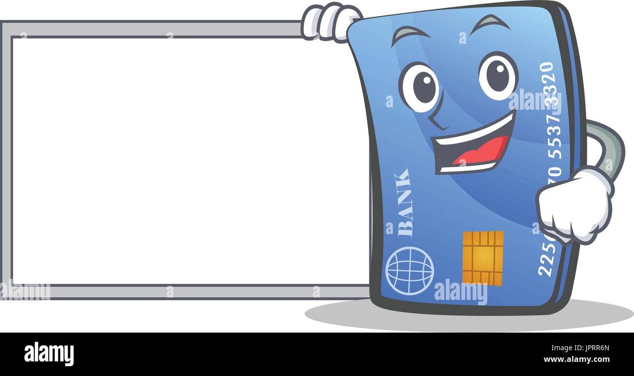 credit card character cartoon with board Stock Vector Image & Art - Alamy