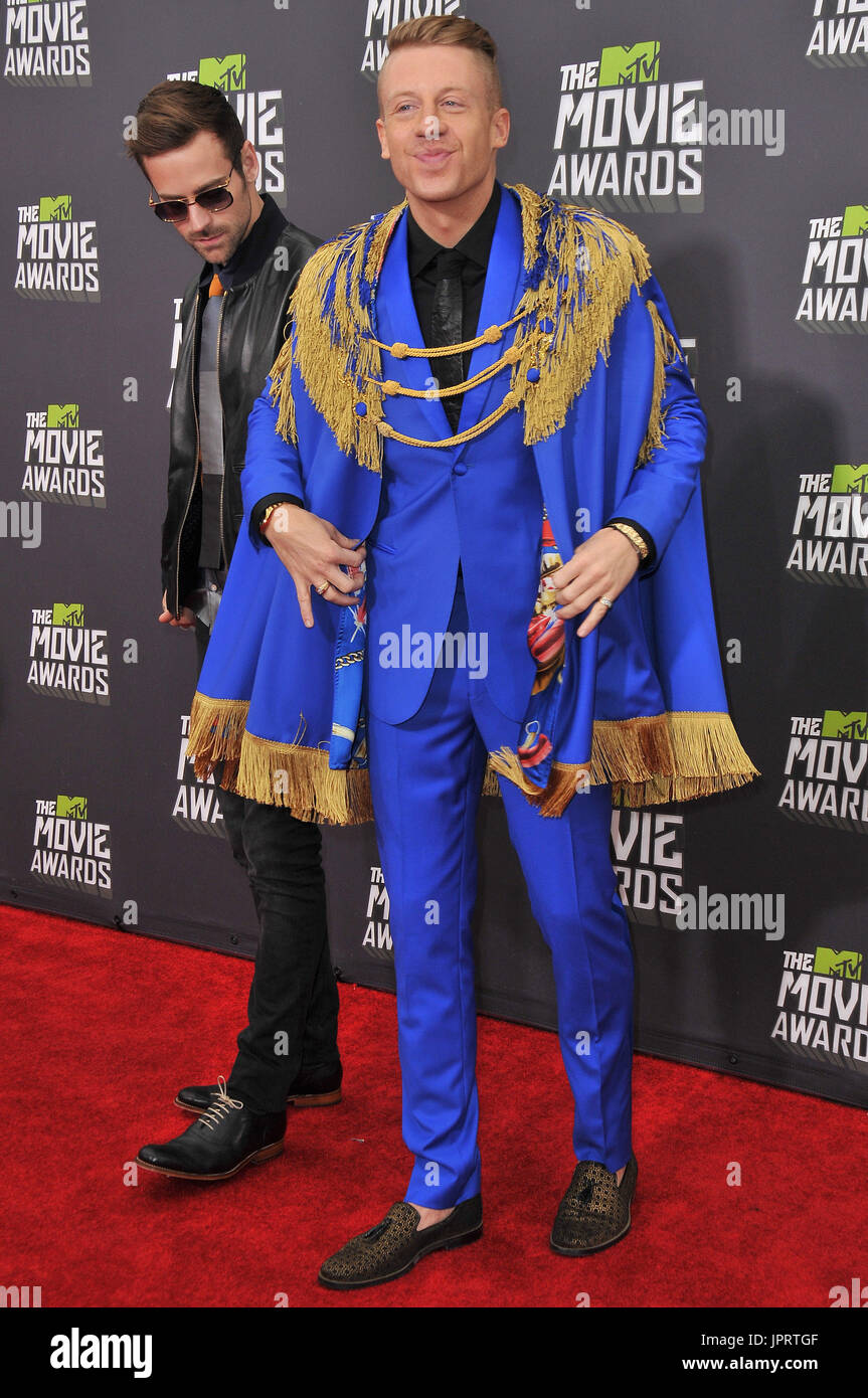 Macklemore at the 2013 MTV Movie Awards held at the Sony Pictures ...