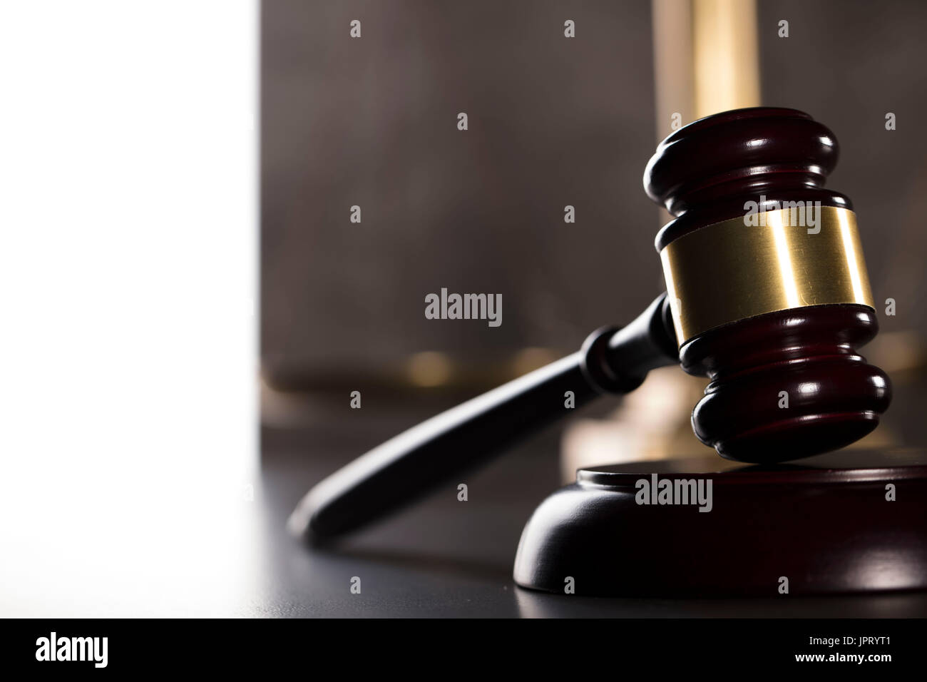 Law symbols. Gavel. Law concept background. Place for text Stock Photo ...