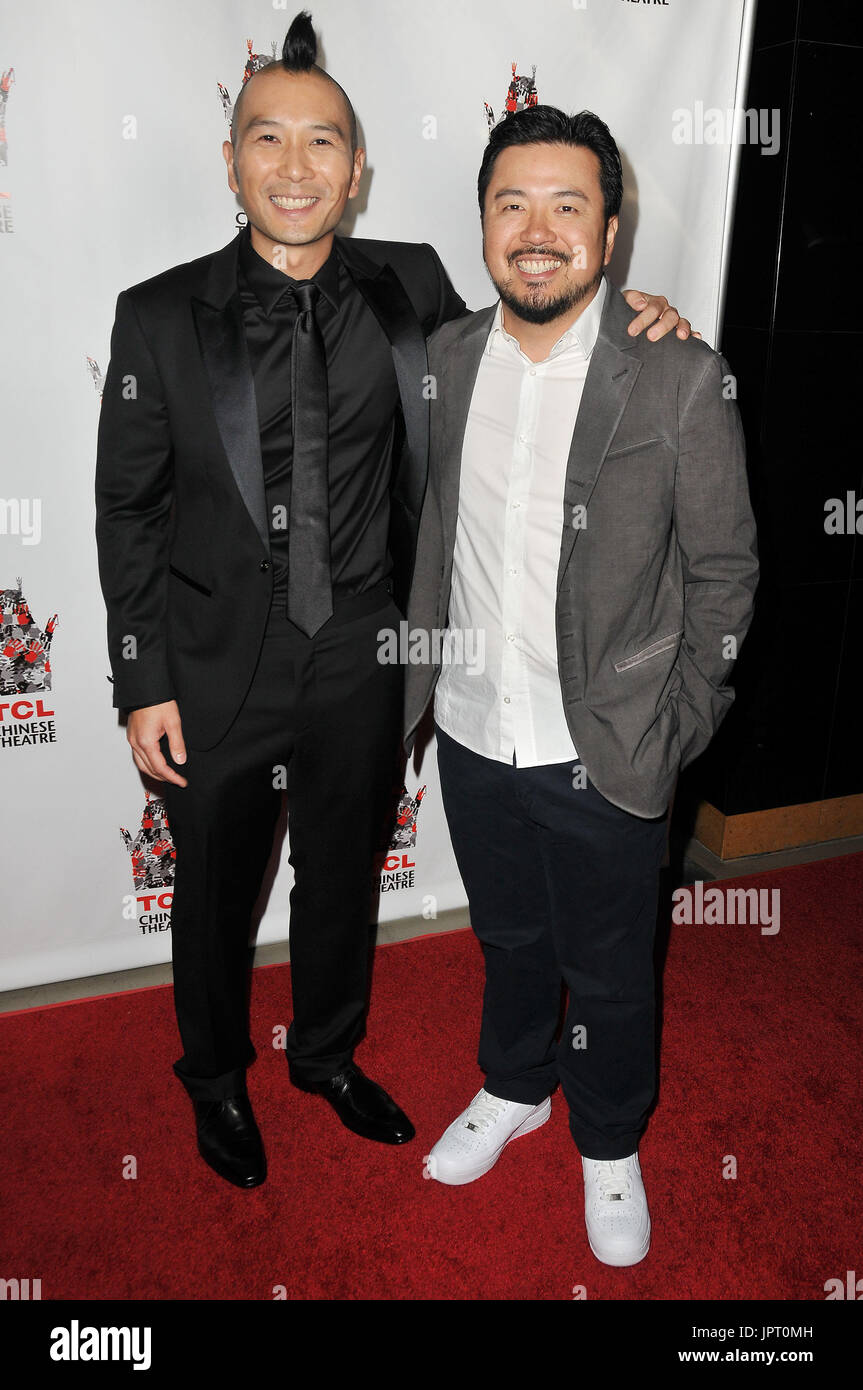 Director Evan Jackson Leong & Justin Lin at the "Linsanity" Los Angeles ...