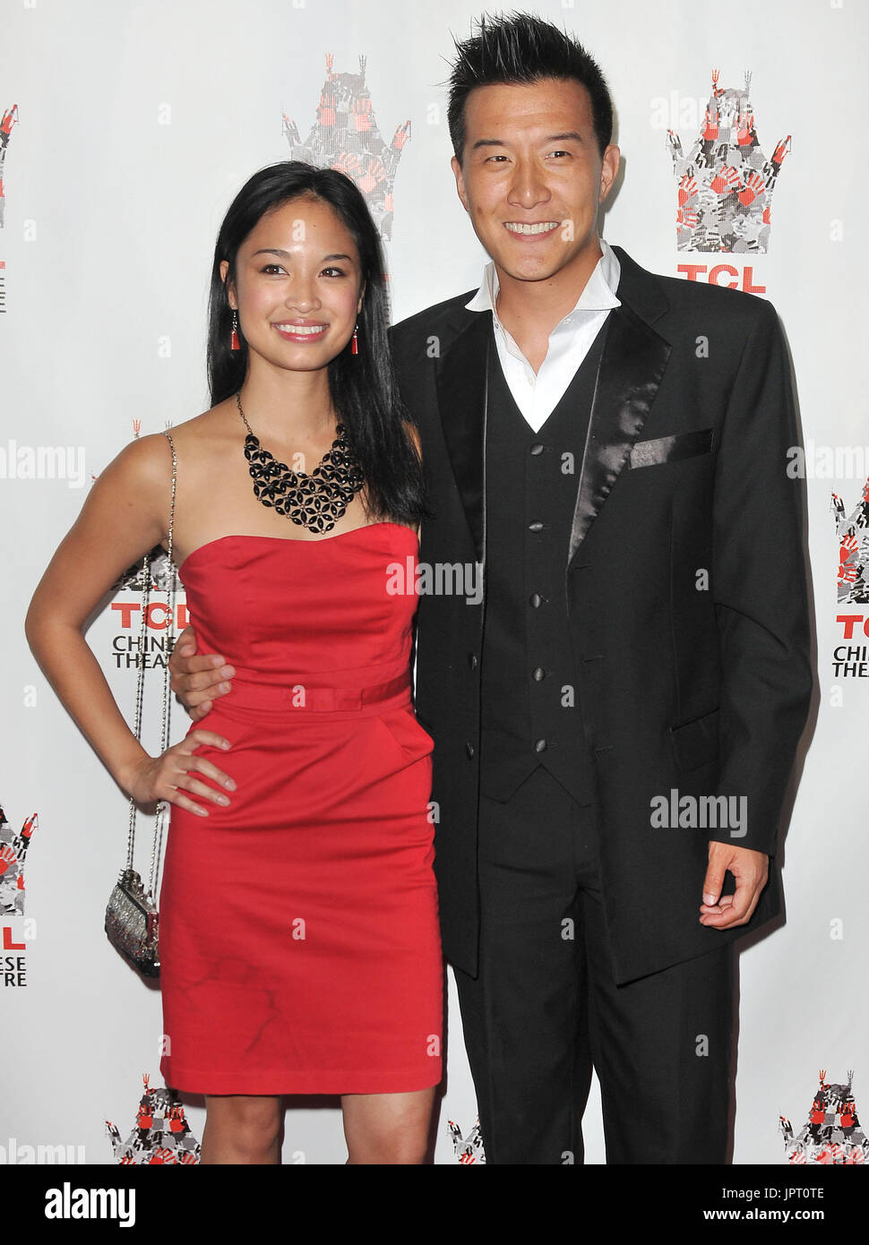 Nadine Truong & Producer Brian Yang at the "Linsanity" Los Angeles Premiere held at the TCL ...