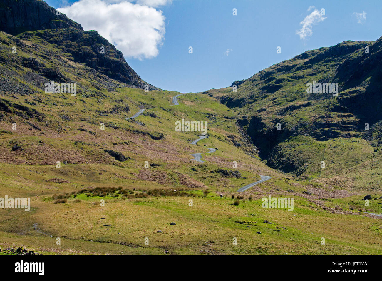 Hardknott pass road hi-res stock photography and images - Alamy