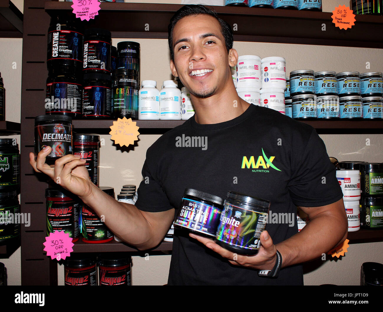 Kevin Hernandez at the "Max Nutrition Soft Launch Opening" held at the ...