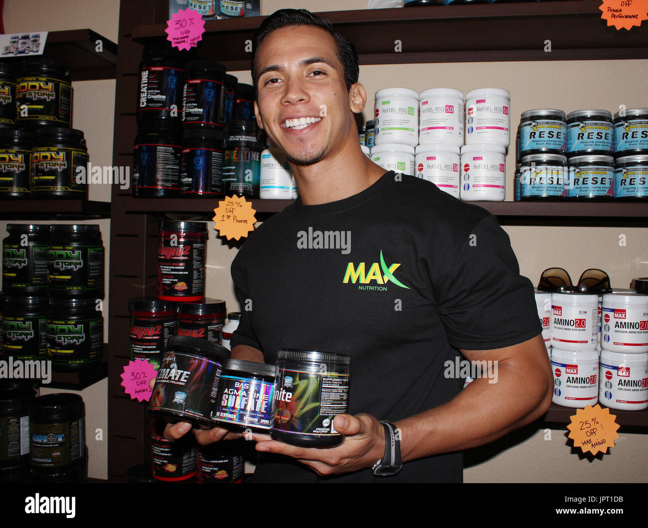 Kevin Hernandez at the "Max Nutrition Soft Launch Opening" held at the ...
