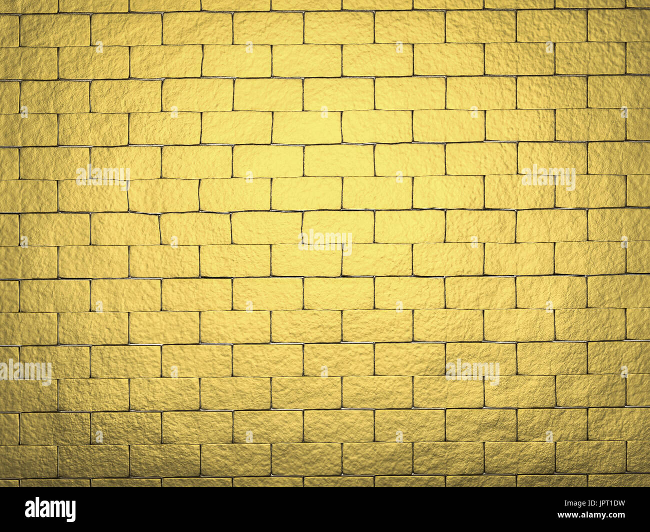 Gold 3d rendering wall hi-res stock photography and images - Alamy