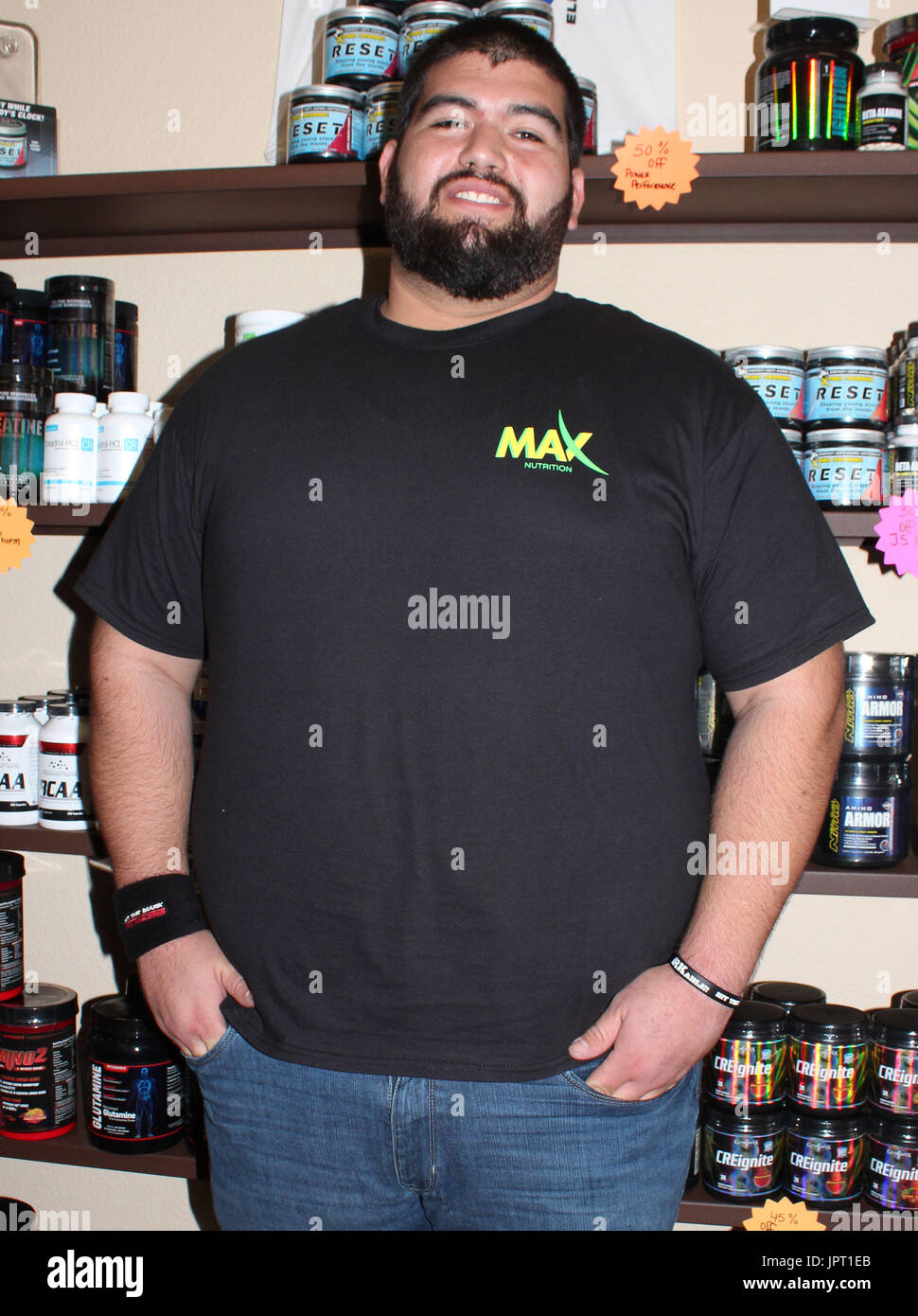 Powerlifter Steven Vikingman Ullom at the "Max Nutrition Soft Launch ...