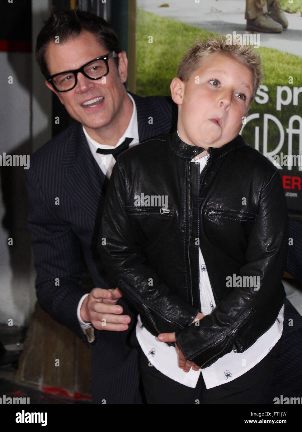 (l-r) Johnny Knoxville and Jackson Nicoll at red carpet arrivals of the ...