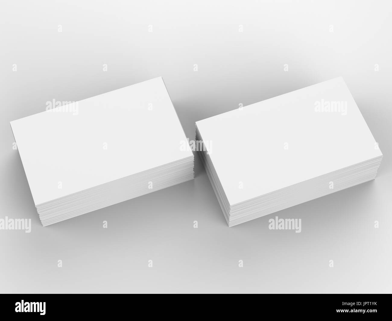 3d rendering stack of blank name cards Stock Photo - Alamy