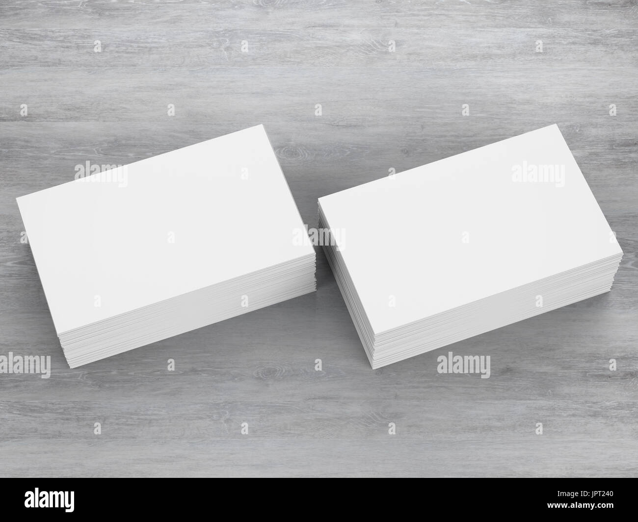 3d rendering stack of blank name cards Stock Photo - Alamy