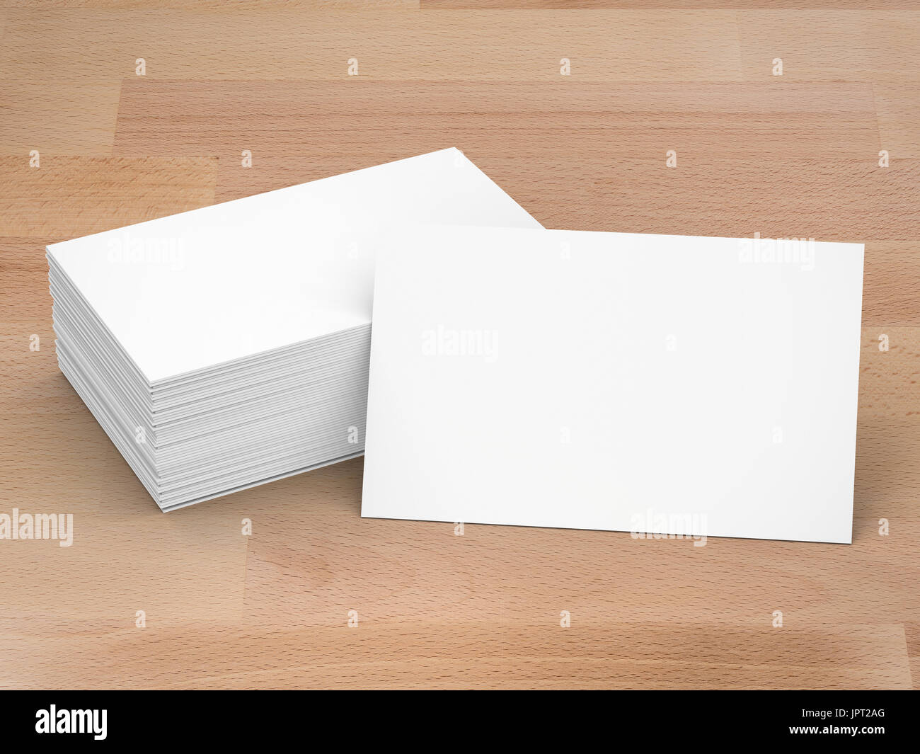 3d rendering stack of blank name cards Stock Photo - Alamy