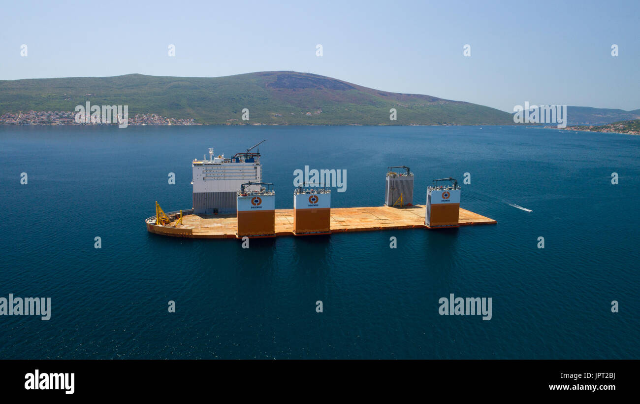 Tivat, Montenegro - 31 July 2017: Heavy lift vessel Dockwise Vanguard ...