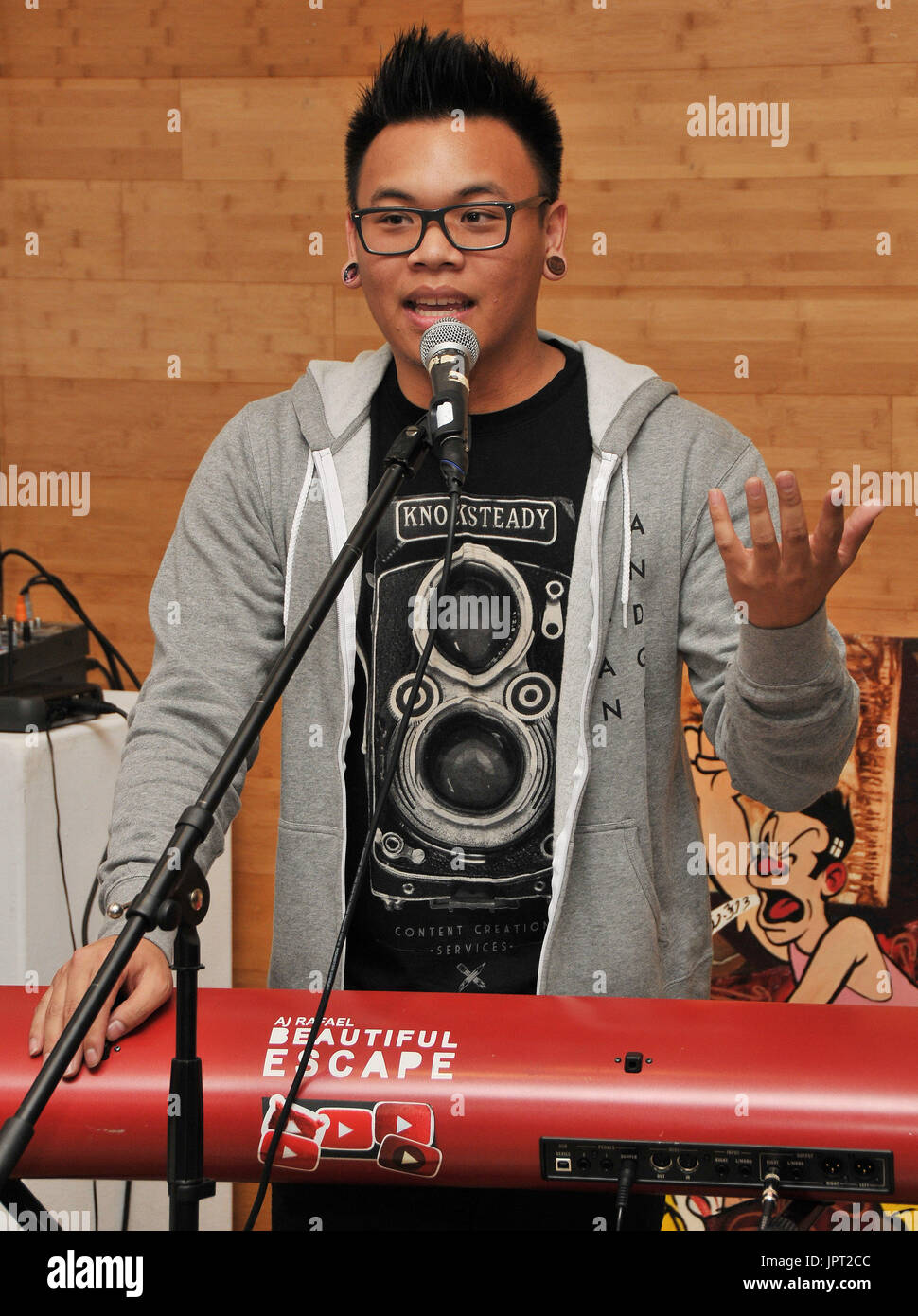 AJ Rafael performing at BRING THE LOVE! An evening of music, spoken ...