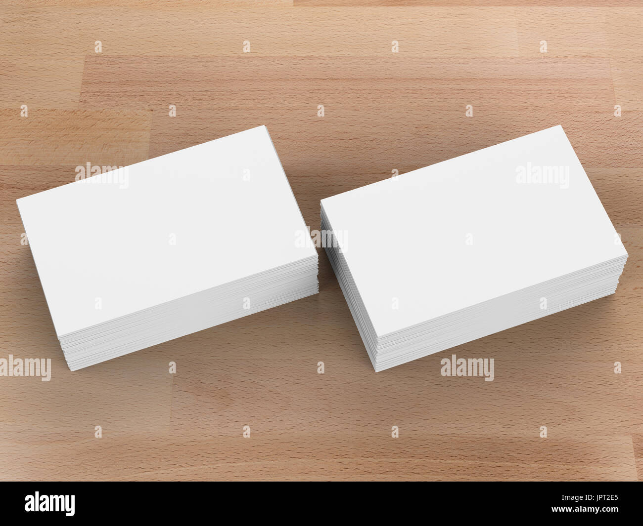3d rendering stack of blank name cards Stock Photo - Alamy