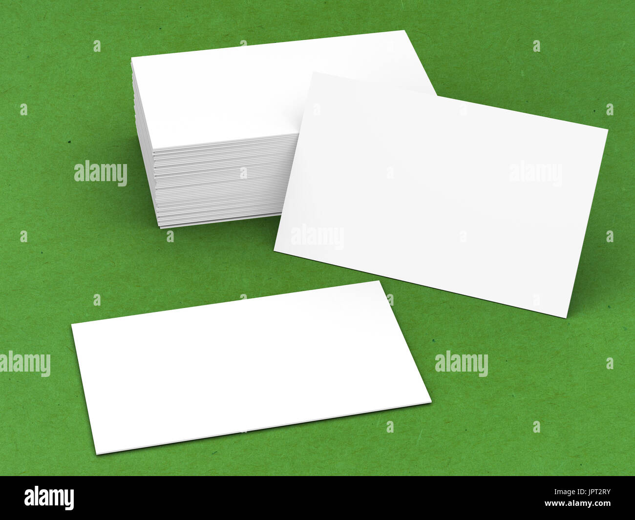 3d rendering stack of blank name cards Stock Photo - Alamy
