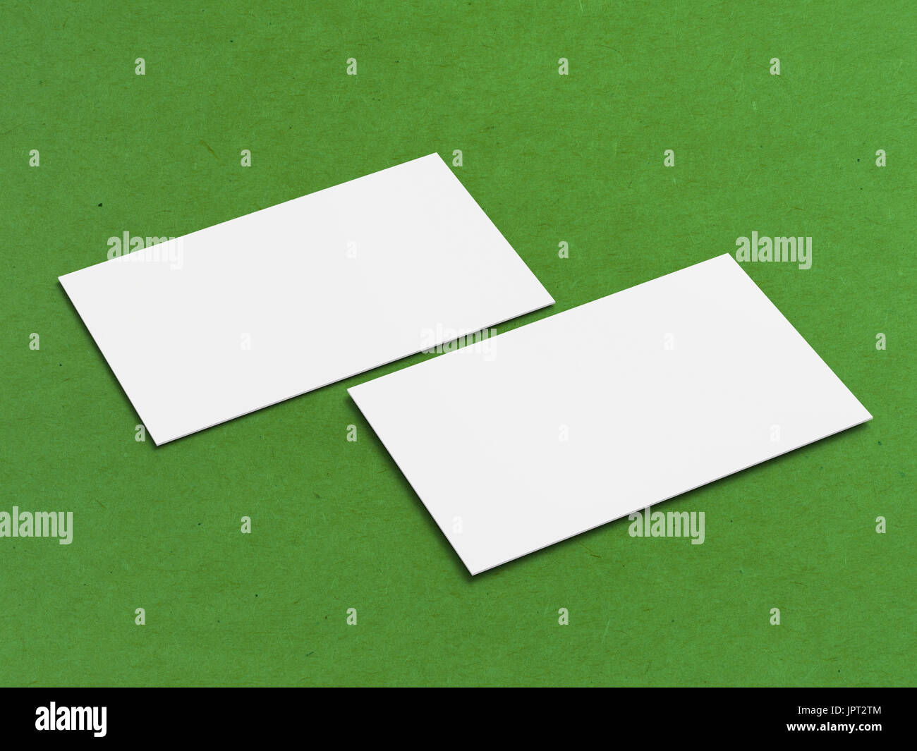 3d rendering blank white name cards front and back Stock Photo - Alamy