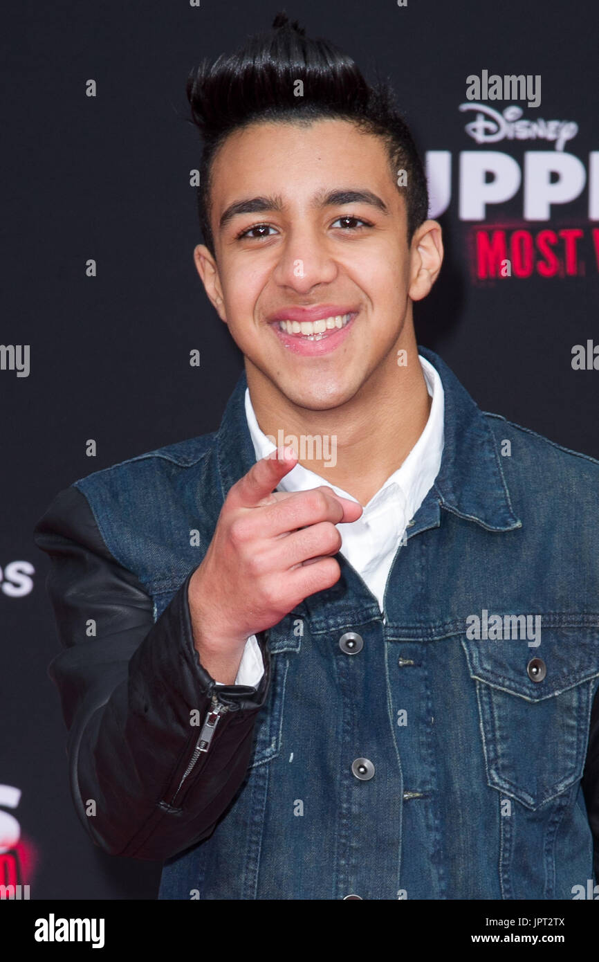Miguelito arrives at the premiere of Disney's 'Muppets Most Wanted' at ...