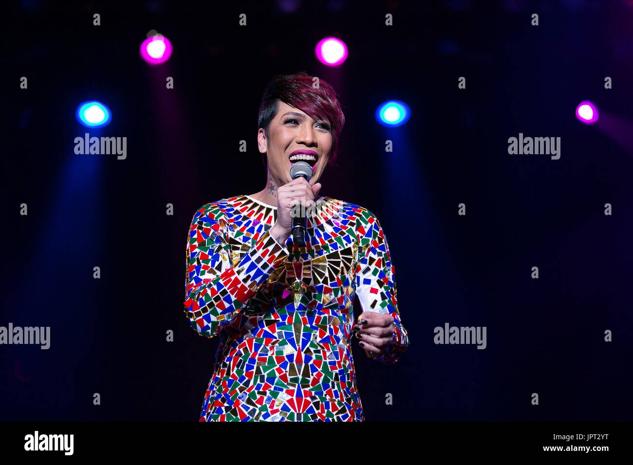 Vice Ganda performs on stage during the closing night of his 'i-VICE ...