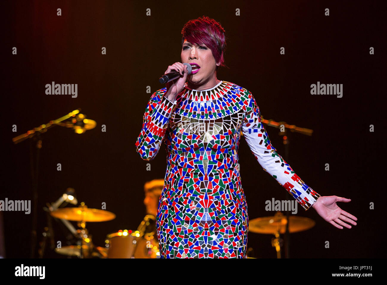 Vice Ganda performs on stage during the closing night of his 'i-VICE ...
