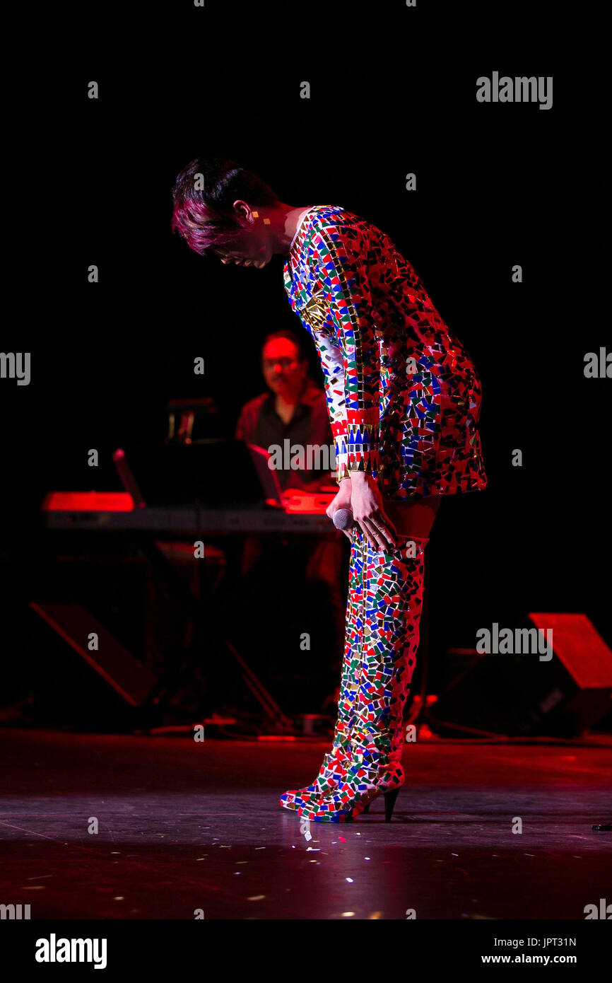 Vice Ganda performs on stage during the closing night of his 'i-VICE ...