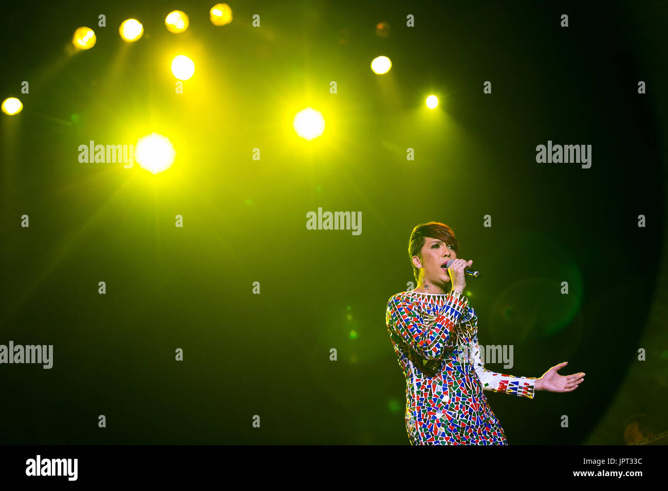 Vice Ganda performs on stage during the closing night of his 'i-VICE ...