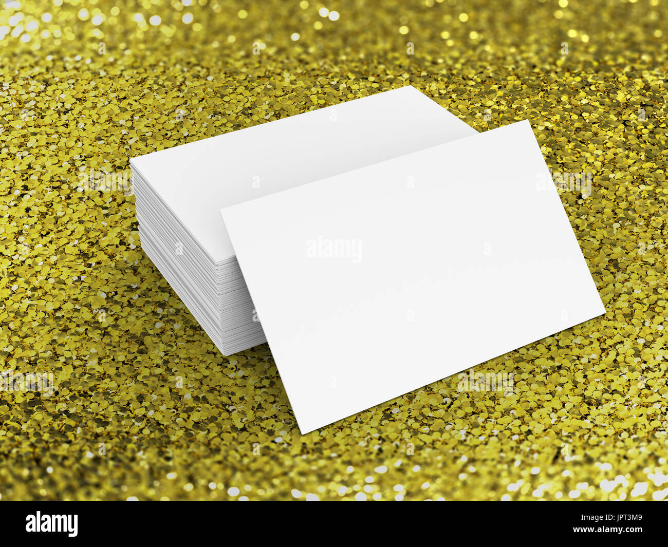 3d rendering stack of blank name cards Stock Photo - Alamy