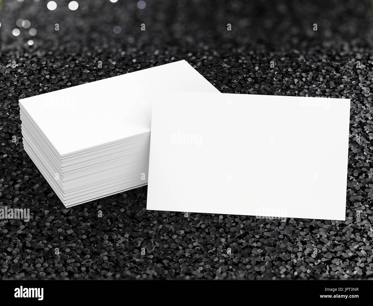 3d rendering stack of blank name cards Stock Photo - Alamy