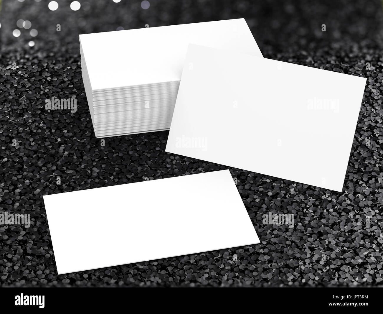 3d rendering stack of blank name cards Stock Photo - Alamy