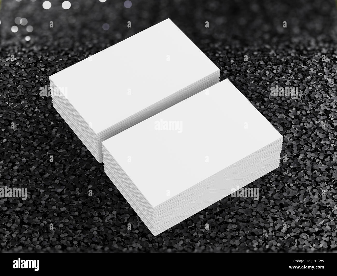 3d rendering stack of blank name cards Stock Photo - Alamy