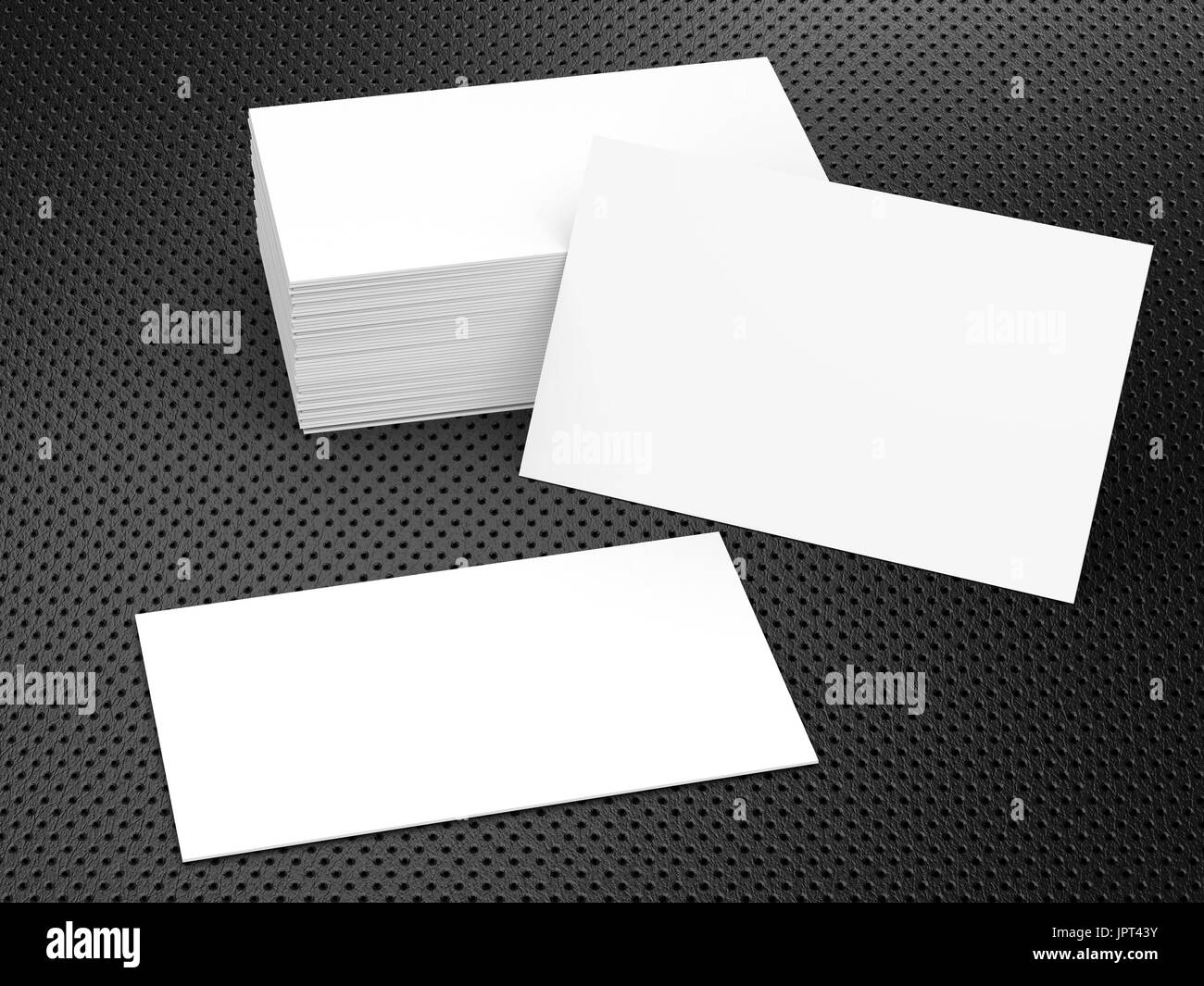 3d rendering stack of blank name cards Stock Photo - Alamy