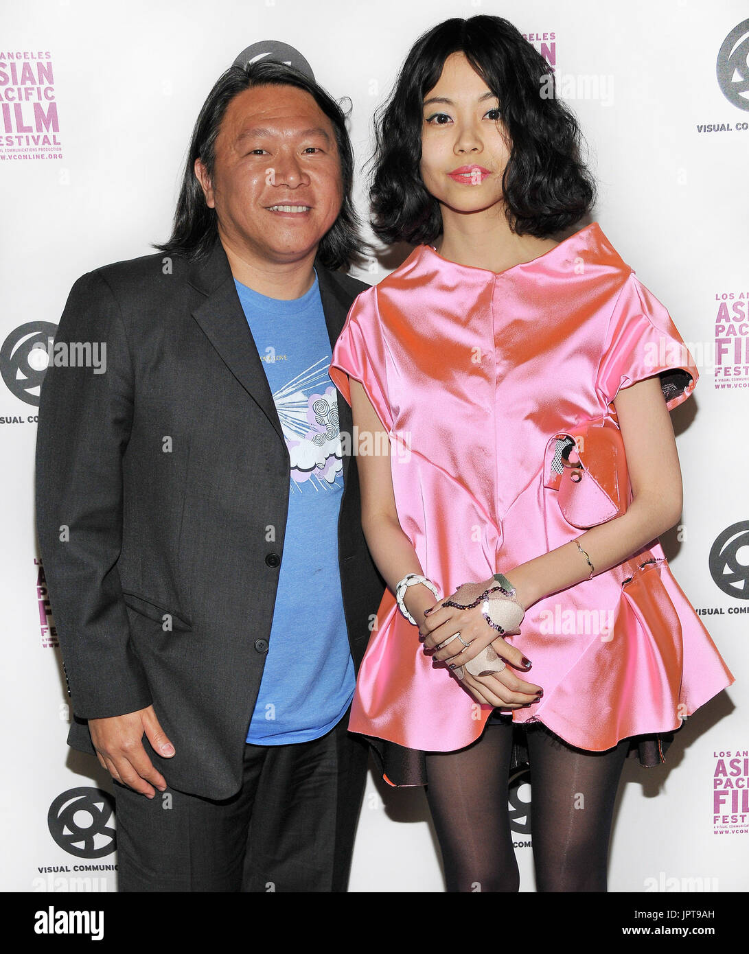 Director Han Tran & Costume Designer Nuschuda Charmreonpucksa at the 2014 Los Angeles Asian ...