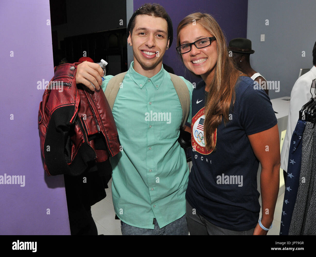 Phillip PacMan Chbeeb of I.Am.Me & Sochi Olympian Luger Kate Hansen at ...